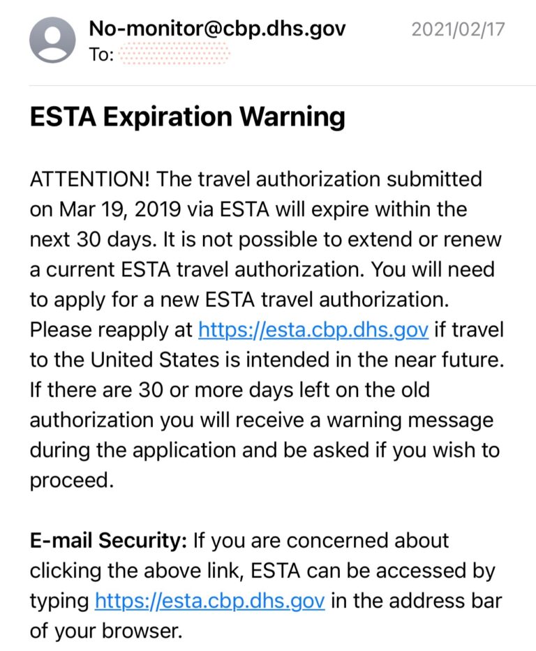 【ESTA Expiration Warning】メール（ESTA期限切れ通知）が届いたら注意！必ず確認したいこと｜パフォーマンス ラブリー ...